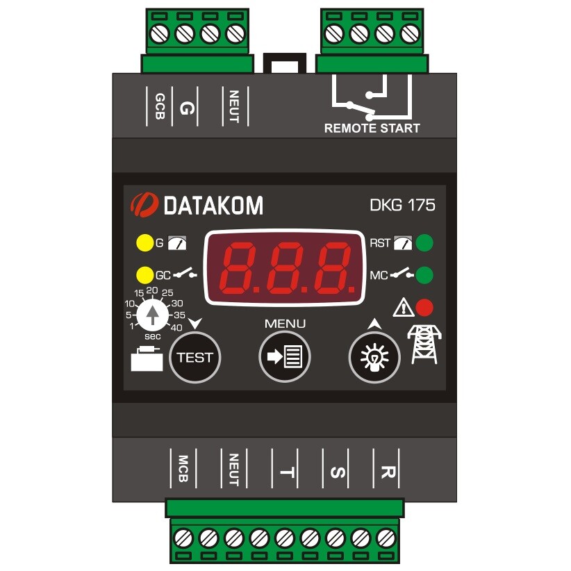 Datakom DKG-175 Generator/Mains Automatic Transfer Switch Controller ...