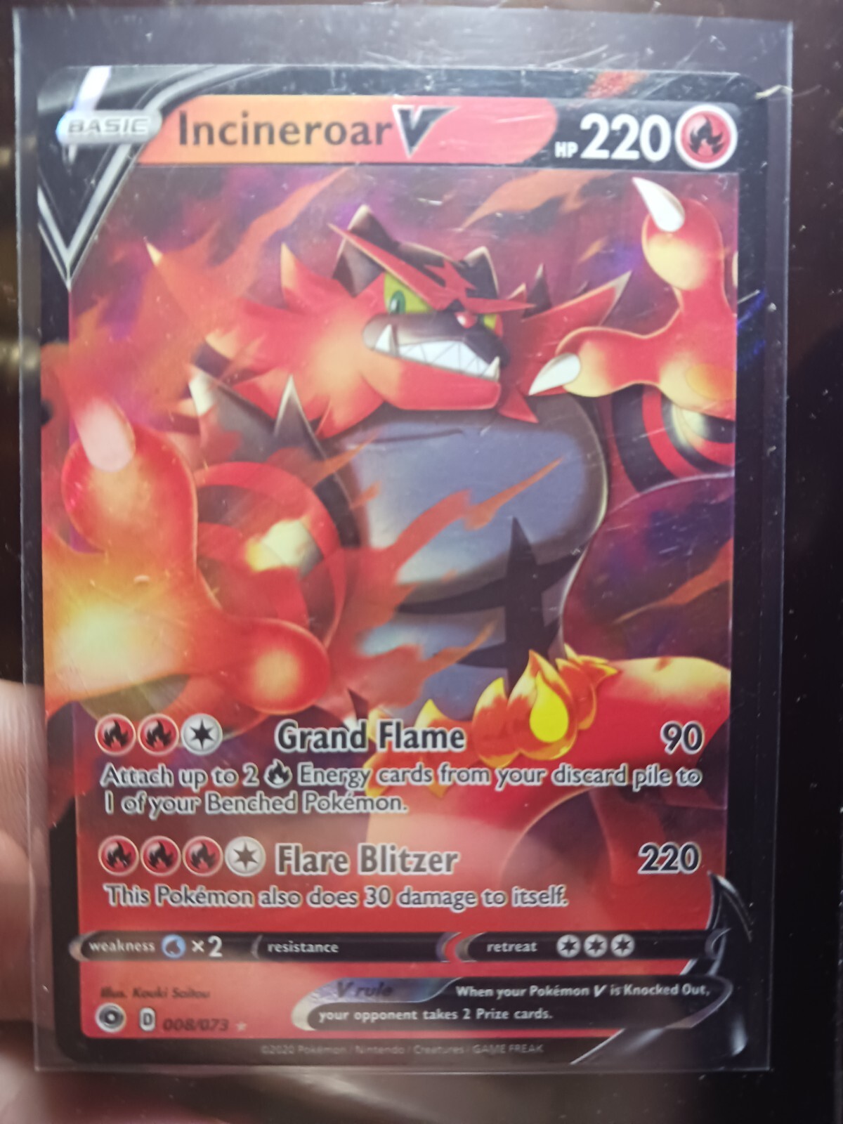 POKEMON CARDS INCINEROAR V 008/073 2020 | eBay