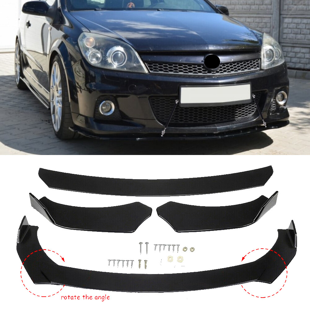 For Ford Fiesta ST ST150 Glossy Black Front Bumper Spoiler Lip Splitter ...