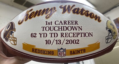Kenny Watson Redskins 1st Career Touchdown Football Original NFL Game ...