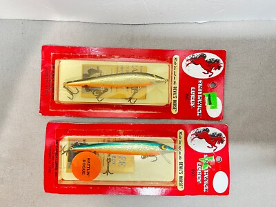 2 Vintage Smithwick Rattlin Rogue Lures In Early Red Card Package | eBay
