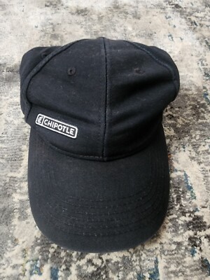 Chipotle Hat Cap Employee Adjustable Strap Back Black Baseball Mexican ...