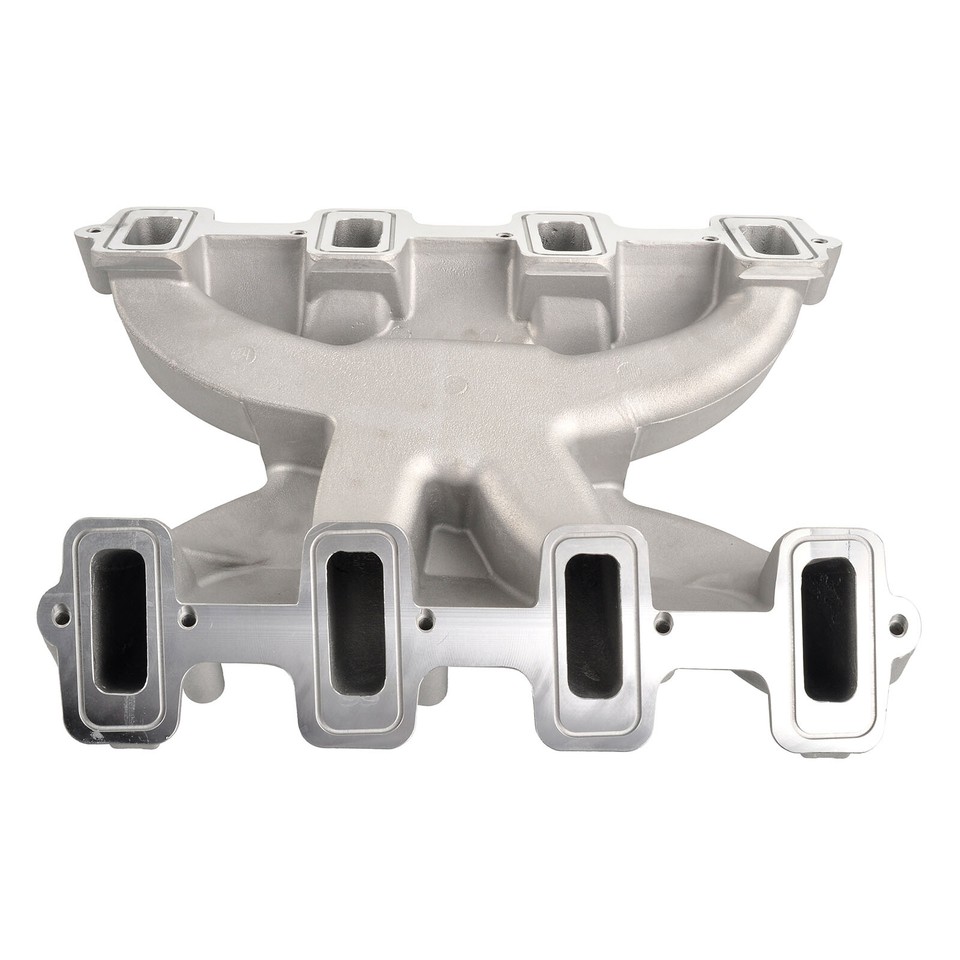 Satin Aluminum Dual Plane Carb Intake Manifold For LS1 5.3L LS2 6.0L ...