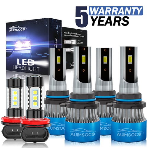 For Nissan Armada 2011-2015 12000K LED Headlight Bulbs Hi Lo Beam Fog ...