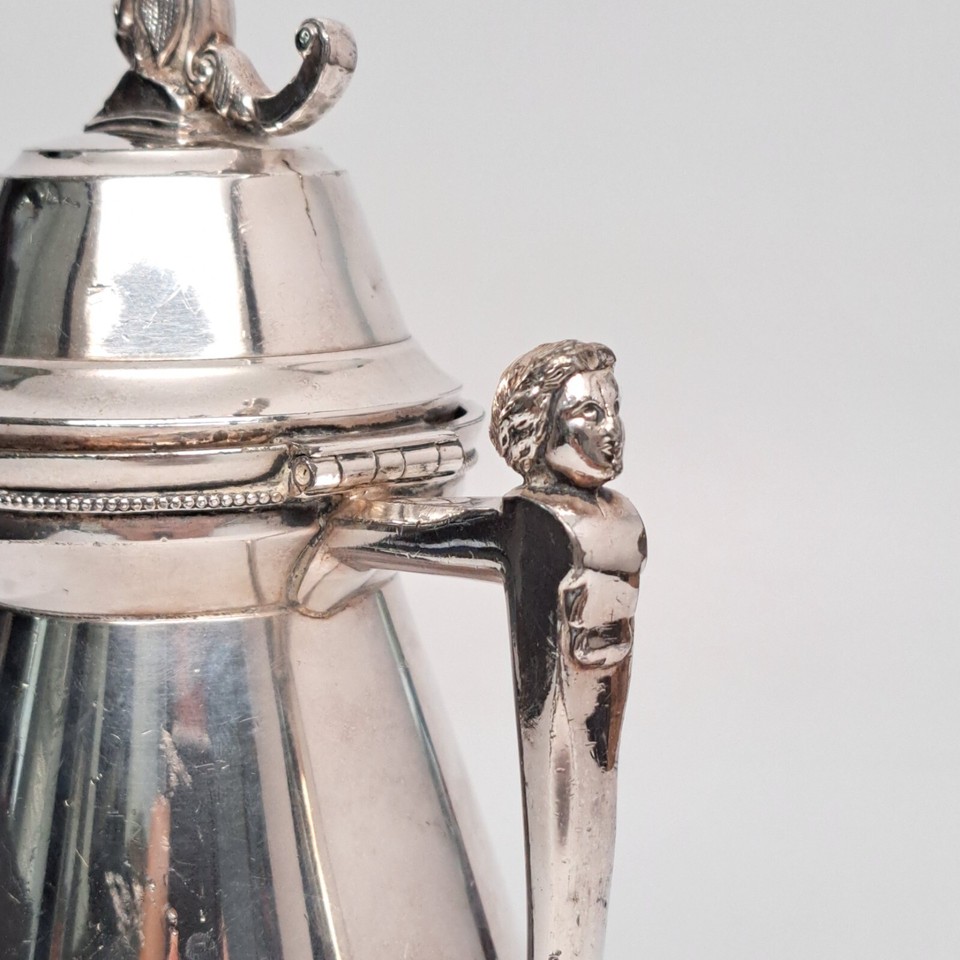 Antique Southington C Co Figural Lady Head Syrup Pitcher Silver ...