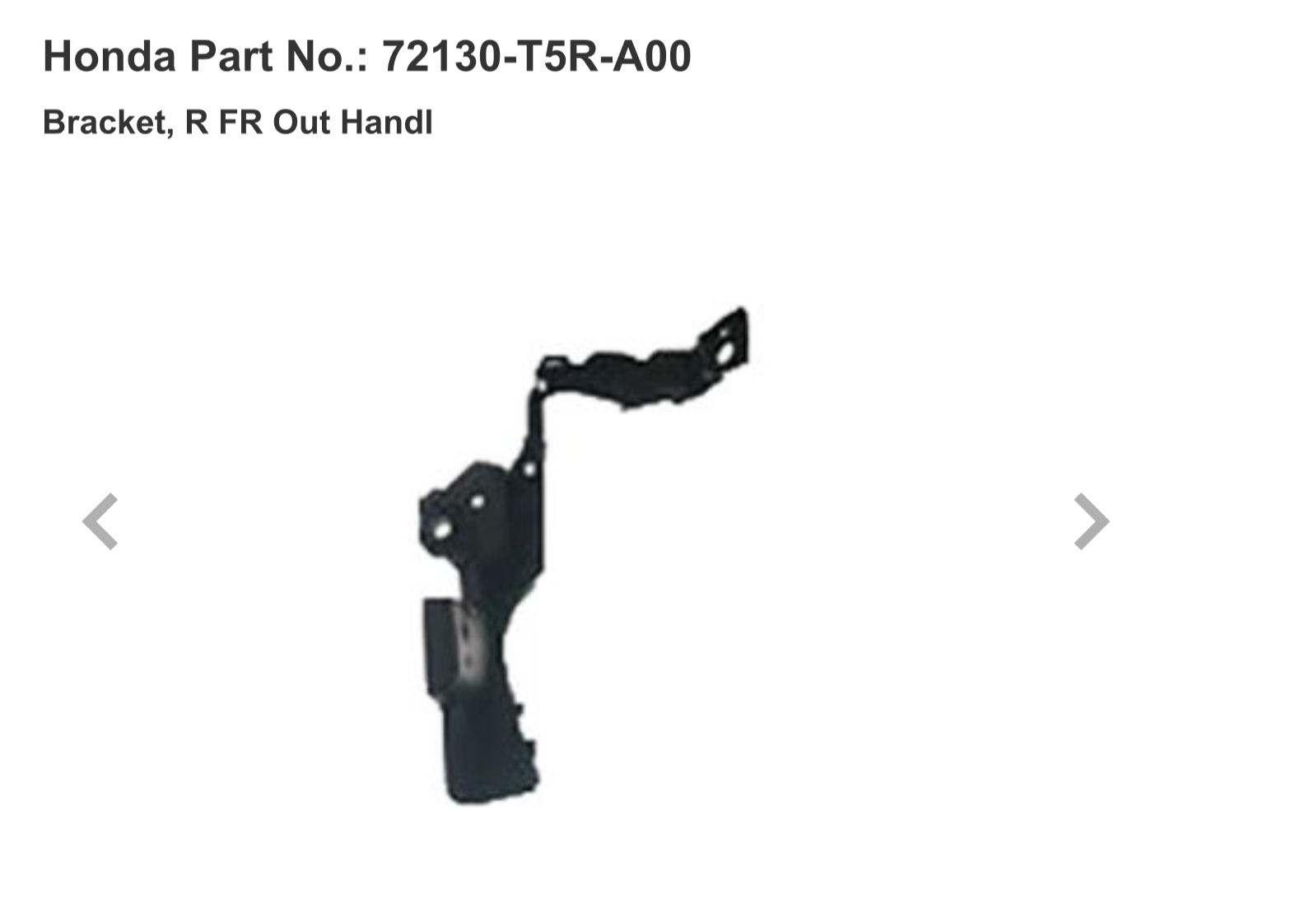 (1) BNIB OEM 15-21 Honda Outside Exterior Door Handle Bracket 72130-T5R ...