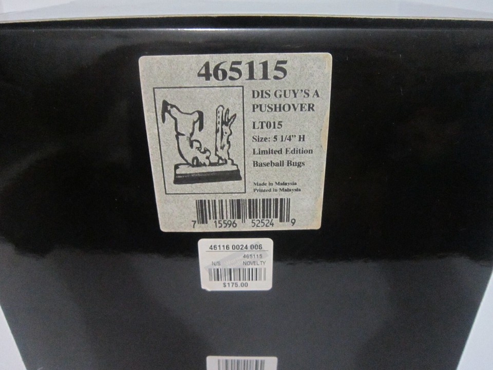 1997 Looney Tunes Spotlight Goebel BASEBALL BUGS 'Dis Guys A Pushover ...