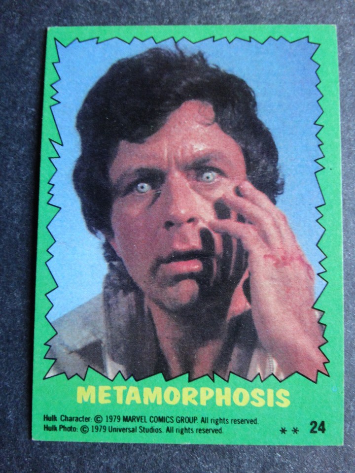1979 Topps The Incredible Hulk TV Show Card Complete Your Set You U ...