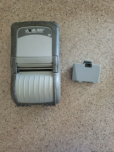 Zebra QL320 QL 320 Mobile Thermal Barcode Printer & Battery (see ...