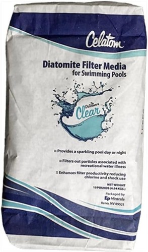 Celatom Diatomaceous Earth DE Pool Filter Aid–Pool & Spa Filtration-25 ...