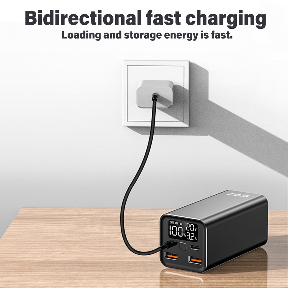 Power Bank 30000mAh 65W Charging Portable External Battery Backup For ...