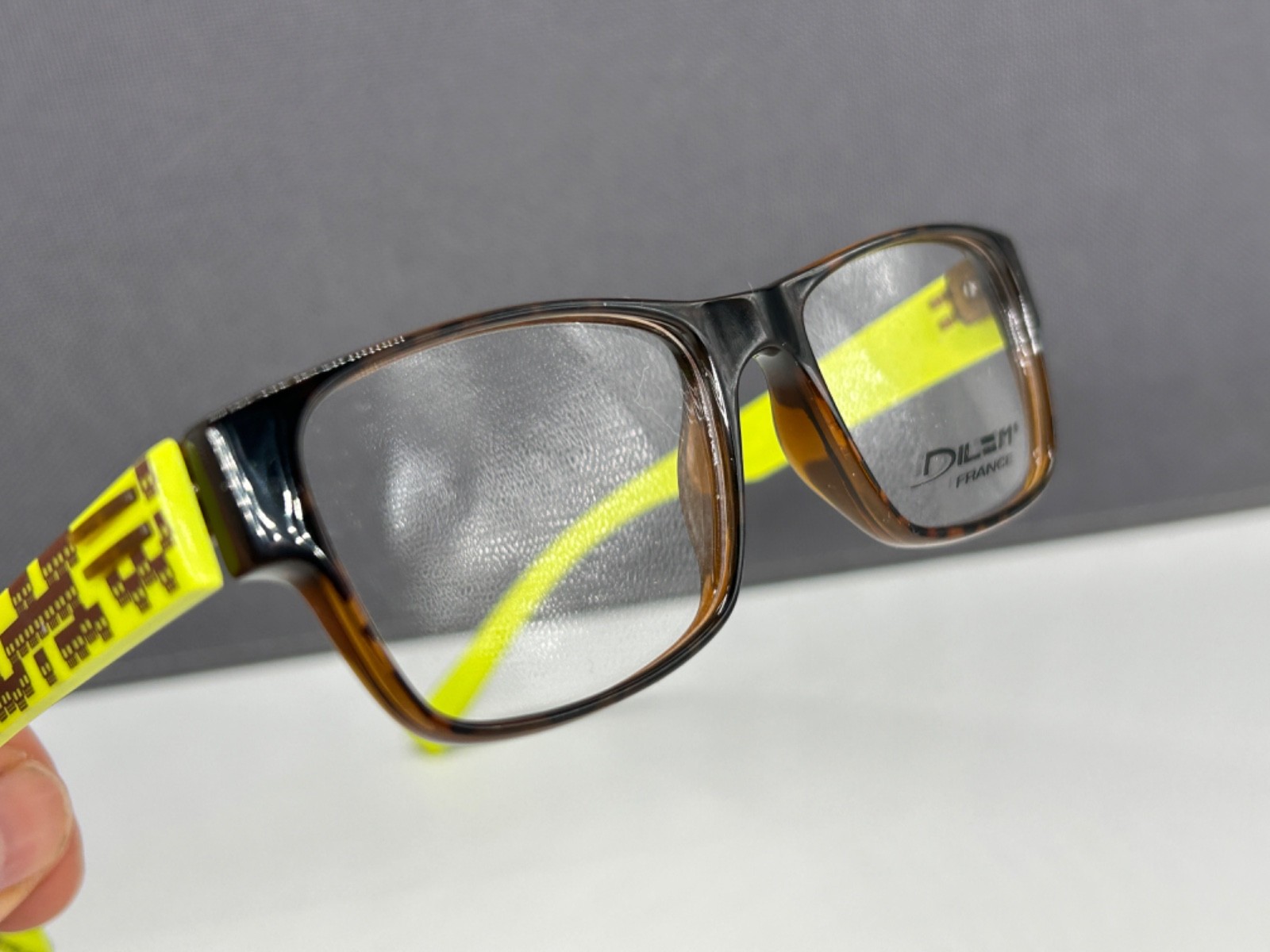 Dilem Eyeglasses Frames men woman Braun Neon Pixel Art Interchangeable ...
