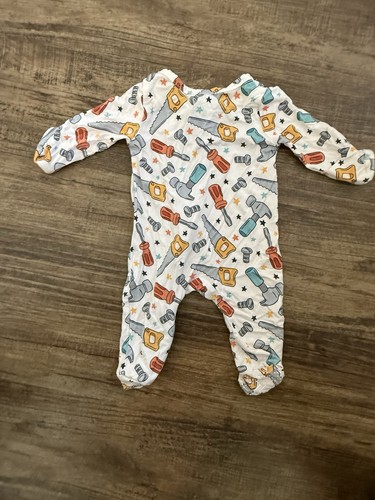 Caden Lane Baby Zip One-Piece Pajamas Bodysuit Tool Hammer Time Newborn ...
