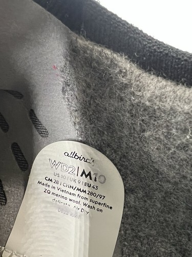 Allbirds Wool Dasher 2 Men’s Size 10 Black Fluff Running Lace Up ...