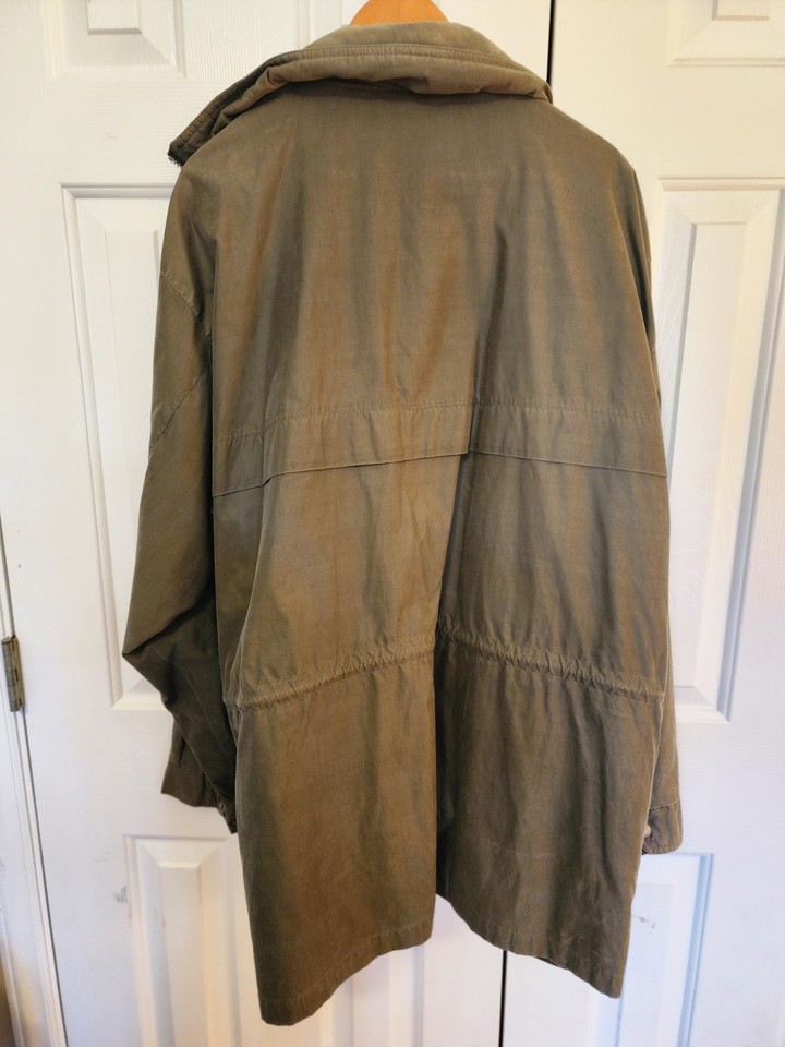 Aberdeen Men's Light Jacket-Size XL-Zipper-4 Snap-Green-Hood w/hook ...