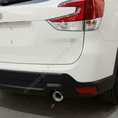 For Subaru forester 2019-2020 Chrome steel Rear Tail Exhaust Muffler ...