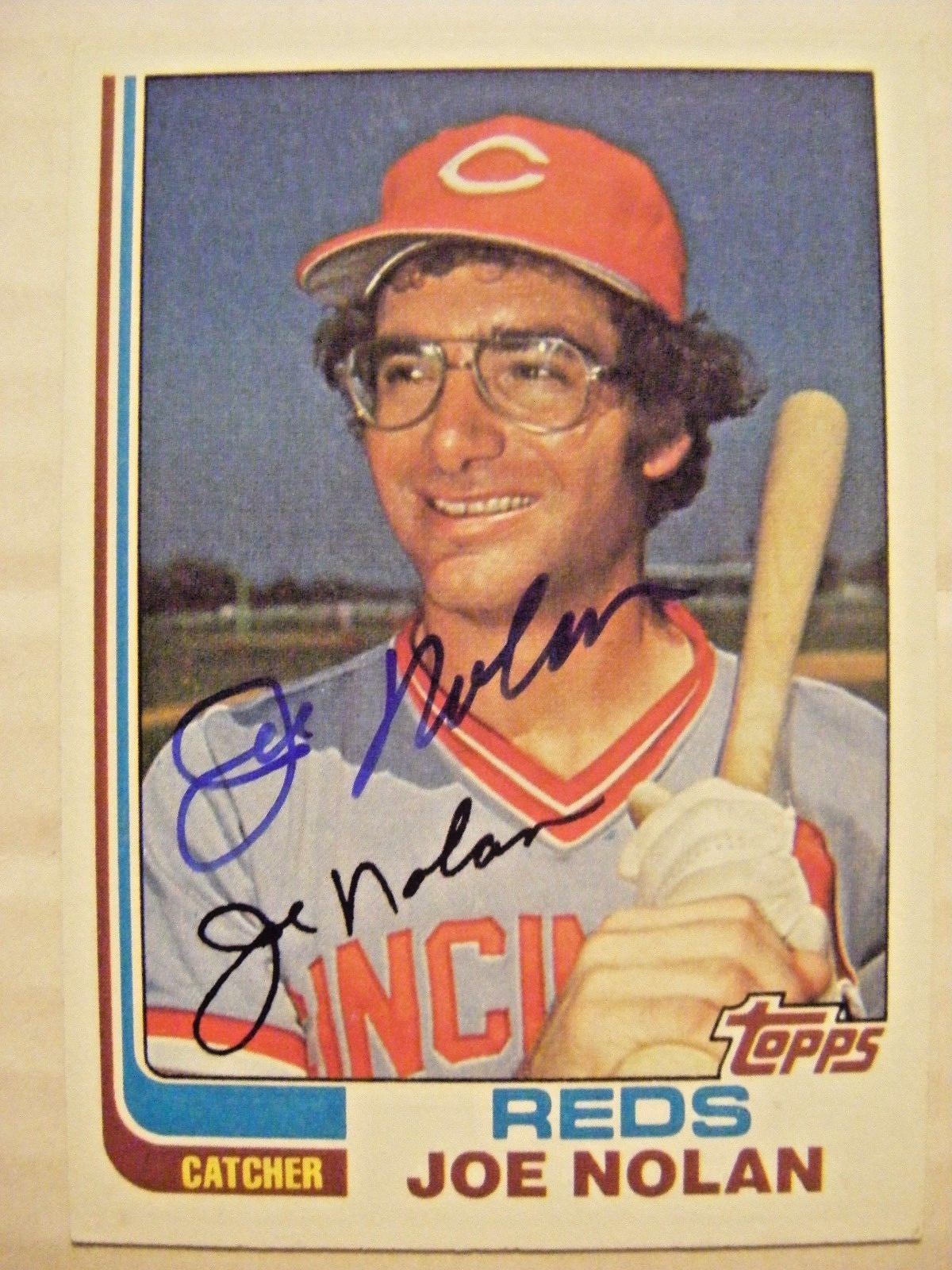 JOE NOLAN signed REDS 1982 Topps baseball card AUTO Autographed ORIOLES ...