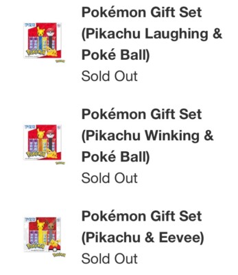 PEZ 3 Pokemon Gift Box Sets That Includes Pikachu, Eevee, & Poke Ball ...