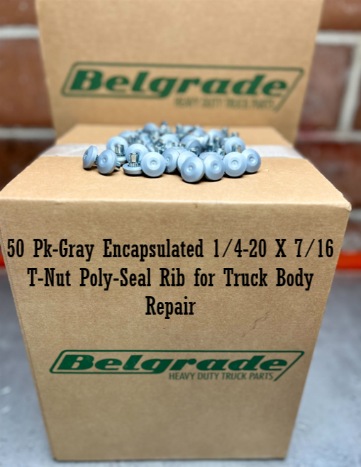 Morgan / Supreme - 50 Pk-Gray Encapsulated 1/4-20 X 7/16 T-Nut Poly ...