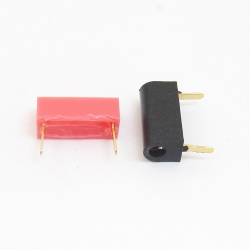 4pairs Horizontal Straight PCB 2mm Banana Jack Plug Test Socket Red ...