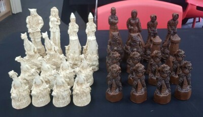 Mascott Swords & Sorcery Plain Theme Chess Set Crushed Stone Pieces No ...