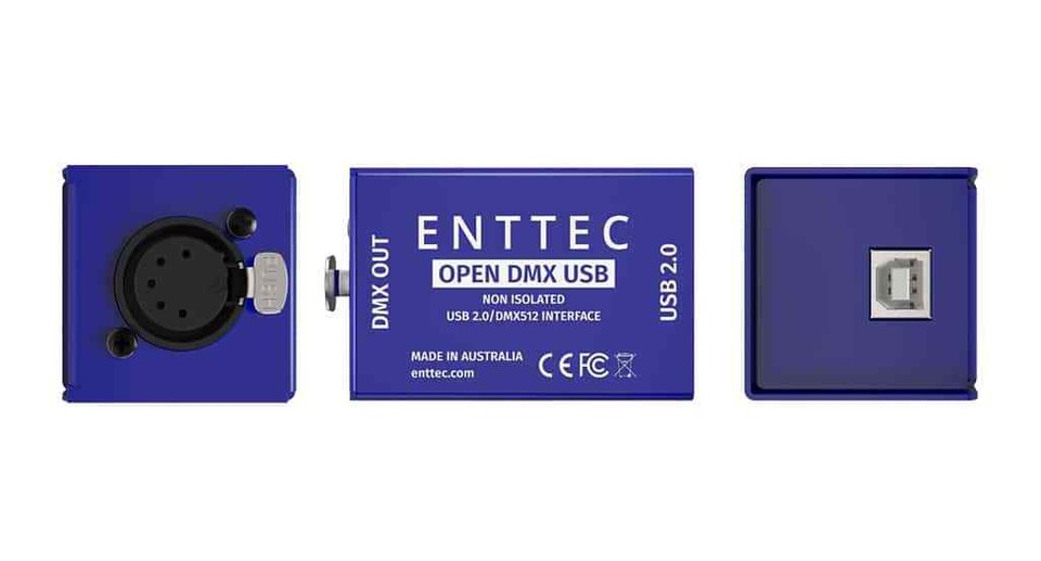 Enttec Open DMX USB 70303, 1 Universe Lighting Interface -Entry Level ...
