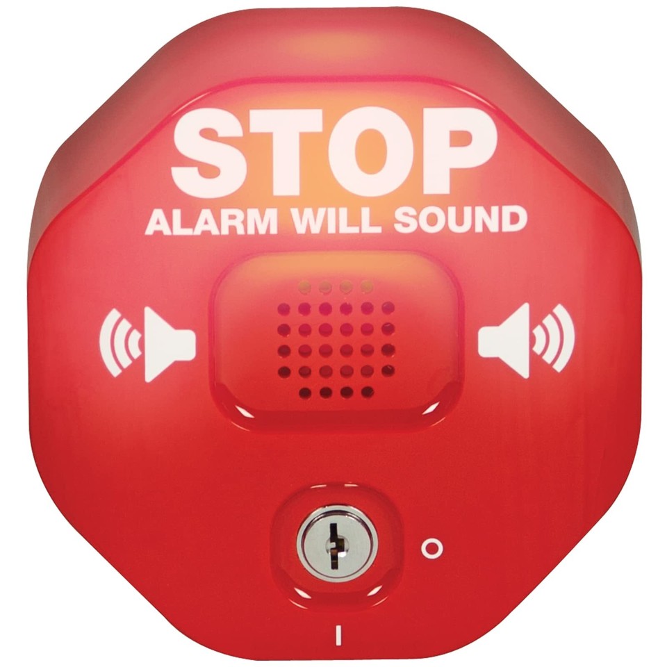 STI 6400 Exit Stopper Door Alarm Red Highly Visible 105 dB Security ...