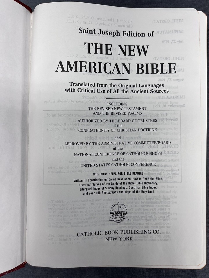 New American Bible Large Type Illustrated St Joseph Edition Leather ...
