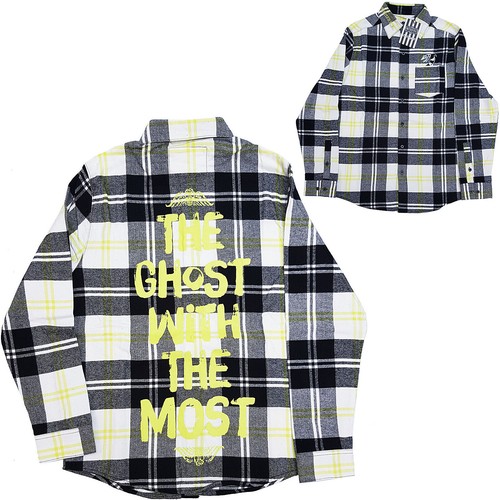 Cakeworthy Beetlejuice Plaid Flannel Shirt The Ghost With The Most Horror Movie | eBay UK