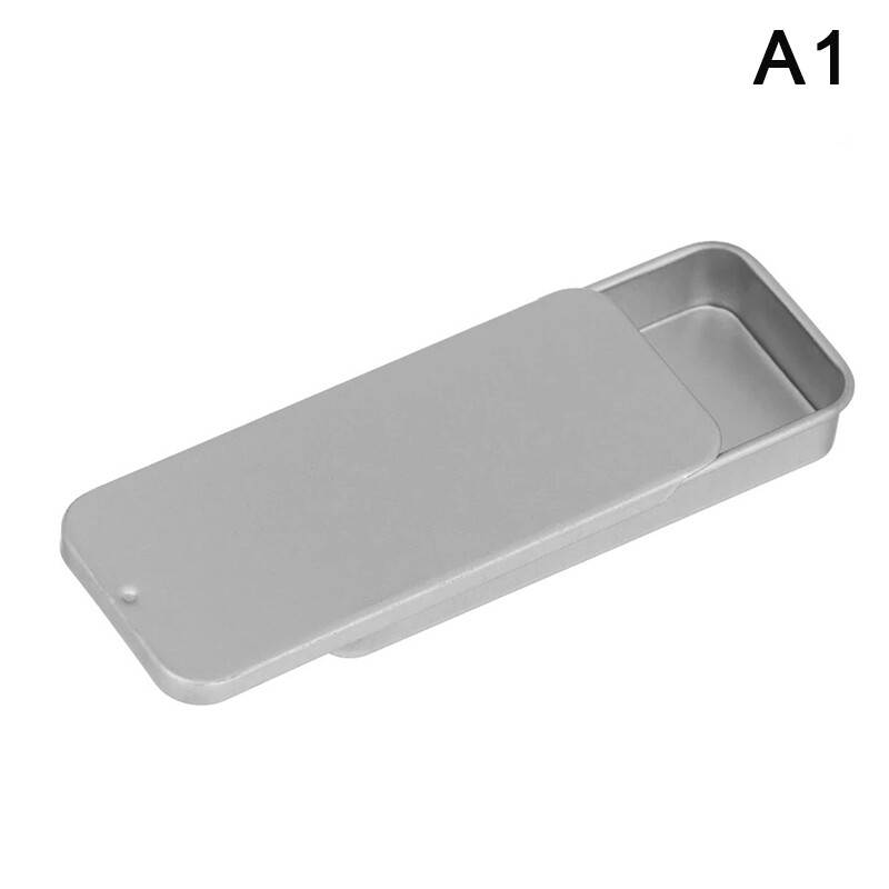 Tinplate Box Slide Lid Push Pull Box Drawer Balm Box Portable Candy ...