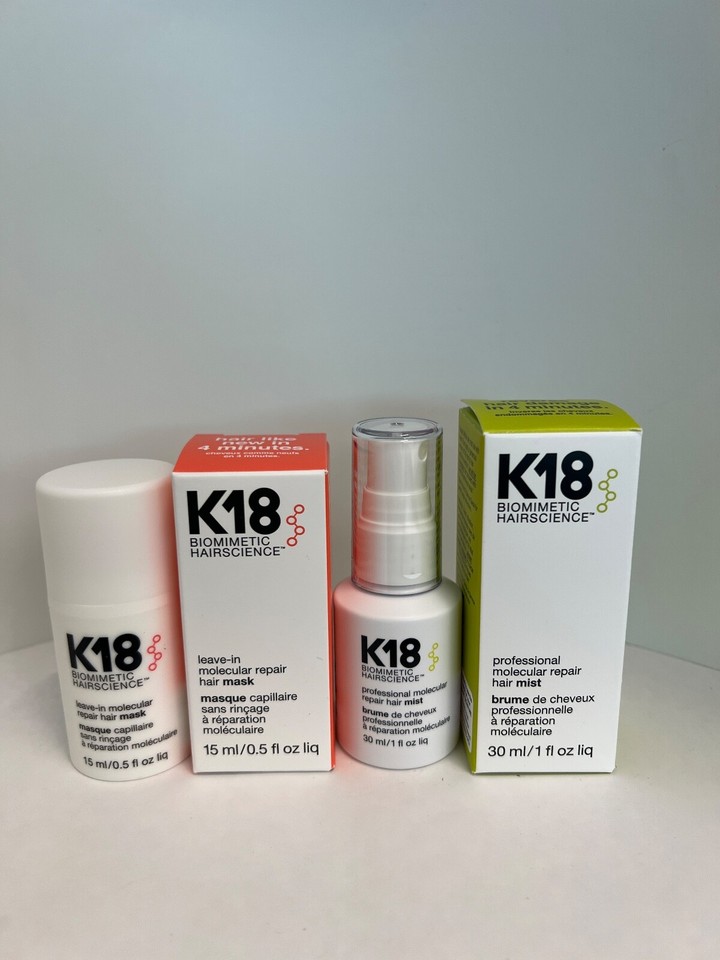 K18 Pro hair repair mini kit Molecular Repair Hair Mist + Repair Hair ...