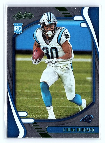 2021 Panini Absolute Green Name Chuba Hubbard RC Carolina Panthers #134 ...