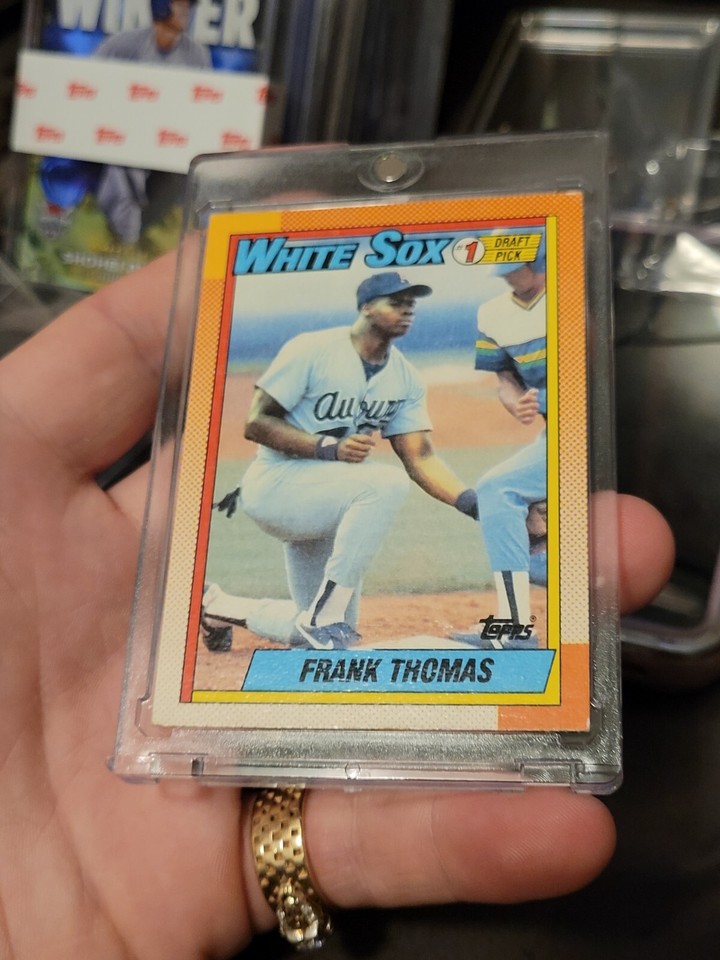 1990 topps frank thomas Partial Blackless error Authentic Rookie Card ...