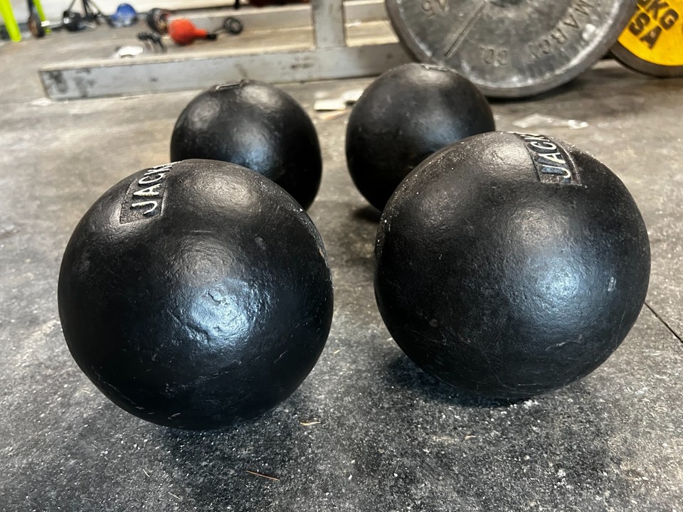 Vintage Set of Jackson 70LB Globe Dumbbells | eBay