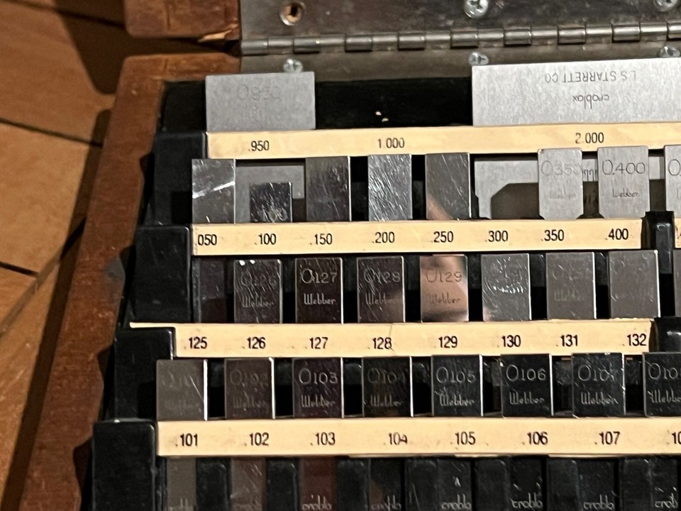 Starrett Webber RC81 Croblox, Gage Block Set incomplete damaged | eBay