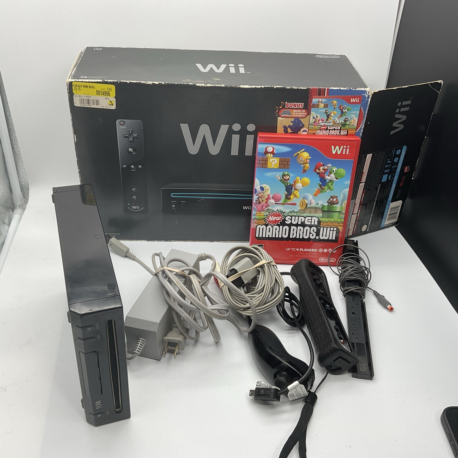 Nintendo Wii RVL-101 Black Console W/Box Tested & Works Fast Shipping ...