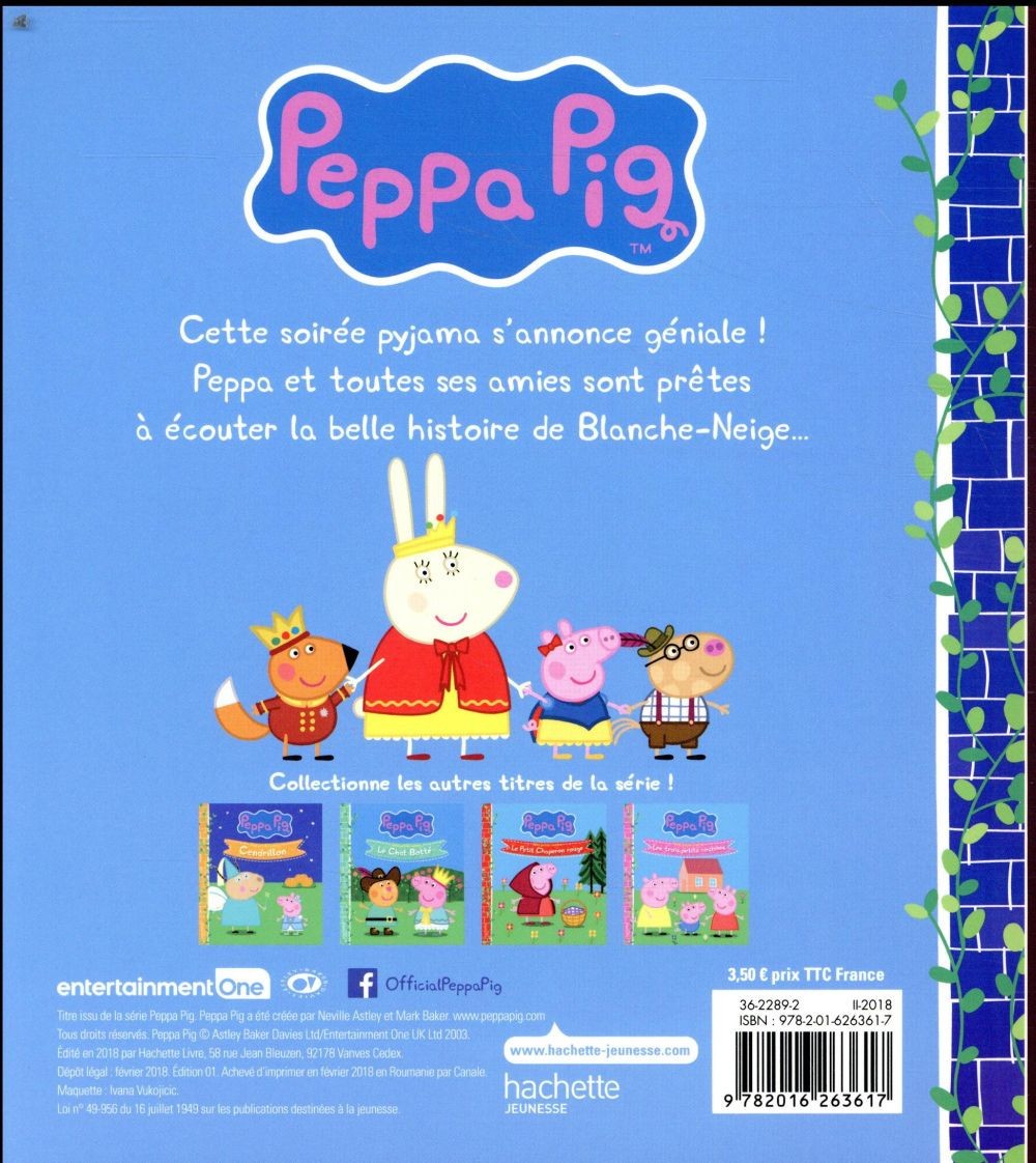 Peppa Pig - Mes petits contes - Blanche neige | eBay