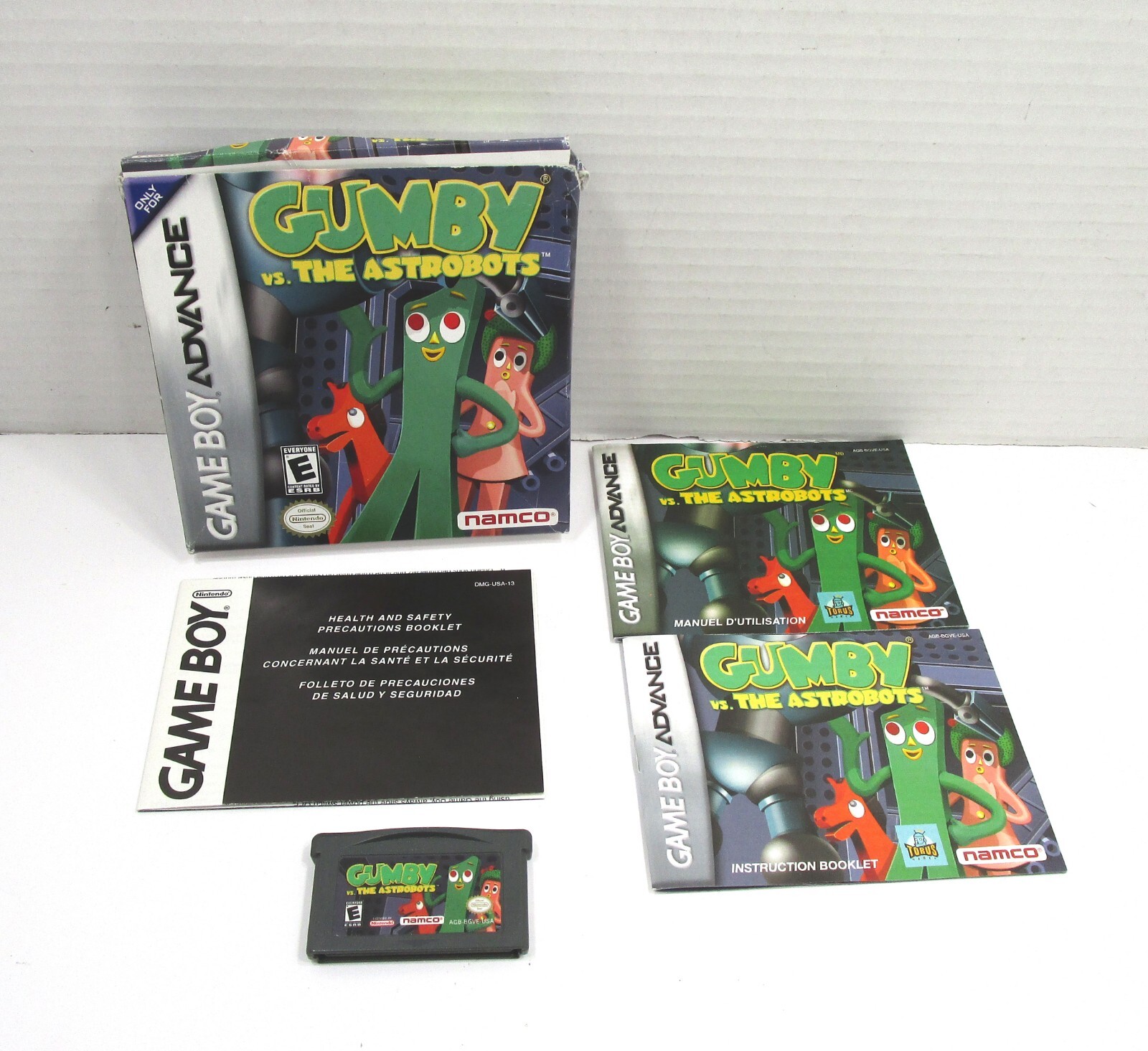 GUMBY VS THE ASTROBOTS Nintendo Game Boy Advance Game Cartridge | eBay