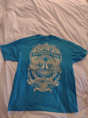 Urban Pipeline California Flag T-Shirt L The Golden State Short Sleeve ...