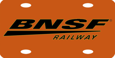 Burlington Northern Santa Fe BNSF Swoosh Logo Railroad Train License ...