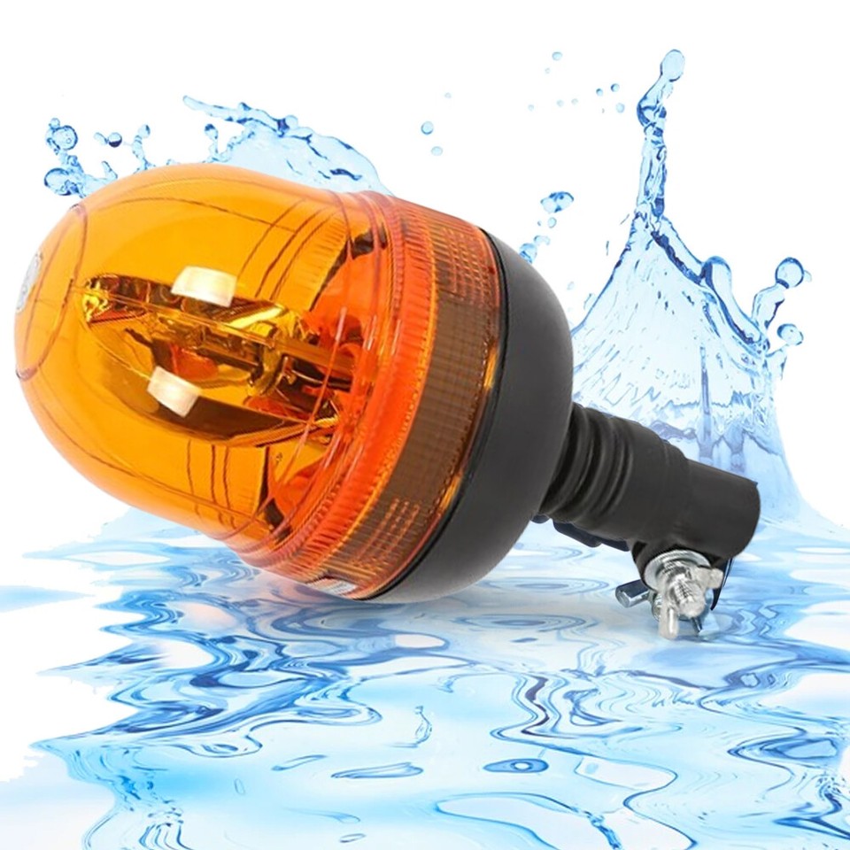 Halogen Rotating Flashing Beacon Flexible DIN Pole Mount Tractor ...