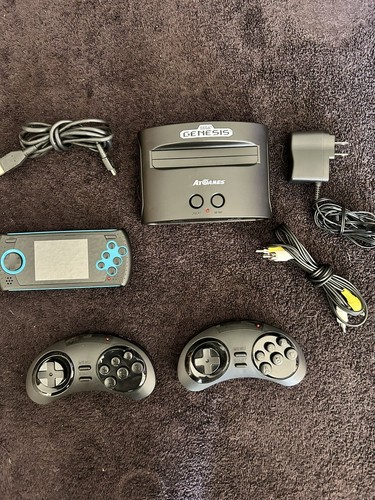 Sega Genesis AtGames Console controllers 80 Pre-loaded Games, Handheld ...