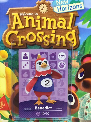 Benedict #171 Animal Crossing Amiibo Card Series 2, Mint, Authentic. | eBay