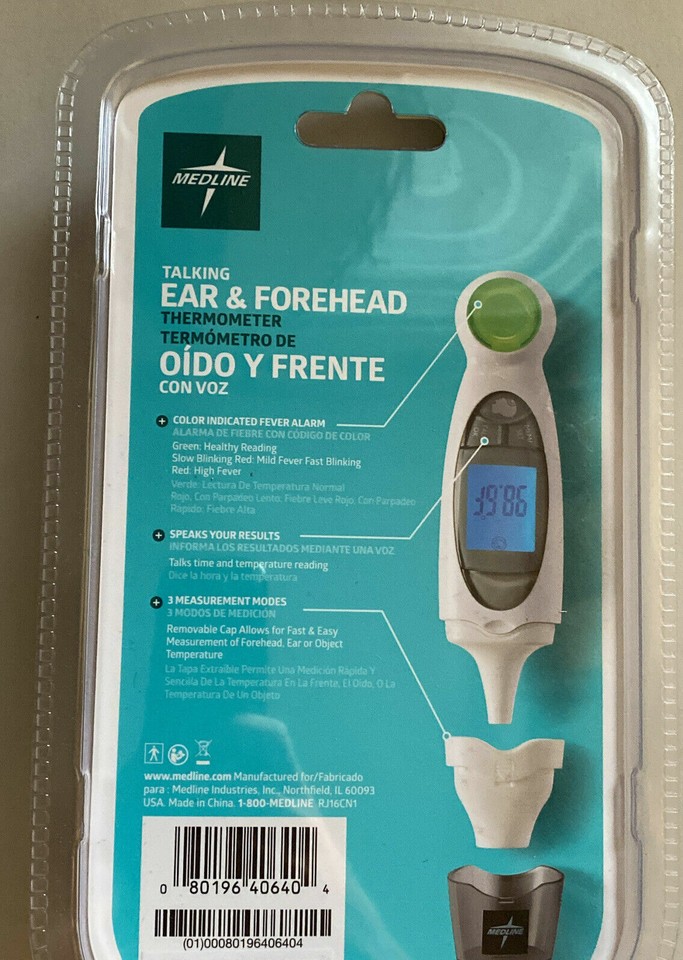 Medline Digital Talking Ear & Forehead Thermometer MDSTH1002 | eBay