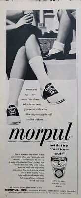 1957 Women's Morpul bobby socks action cuff saddle oxford shoes vintage ...