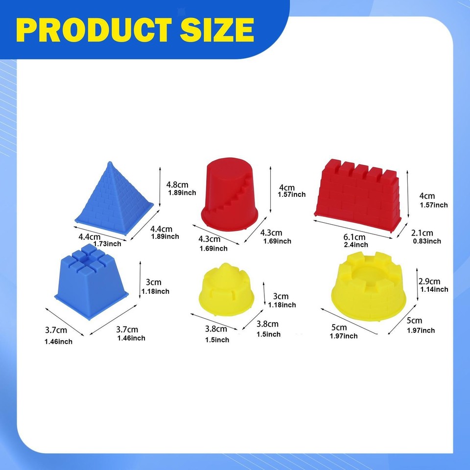 Beach Sand Set Portable Outdoor Pyramid Castle Model for Girls Age 3-10 ...