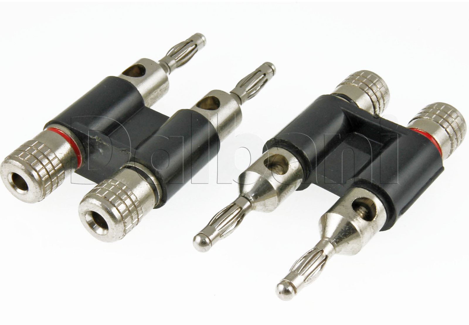 Black Double Dual Banana Plug Connector 15-0747 | eBay
