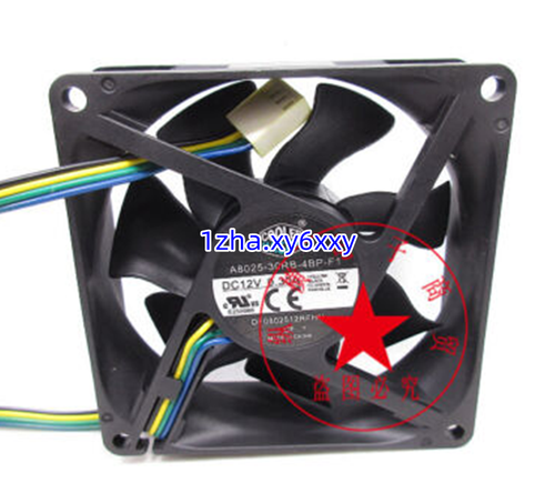 8CM 8025 4-wire cooling fan 4pin for COOLER MASTER A8025-30RB-4BP-F1 ...
