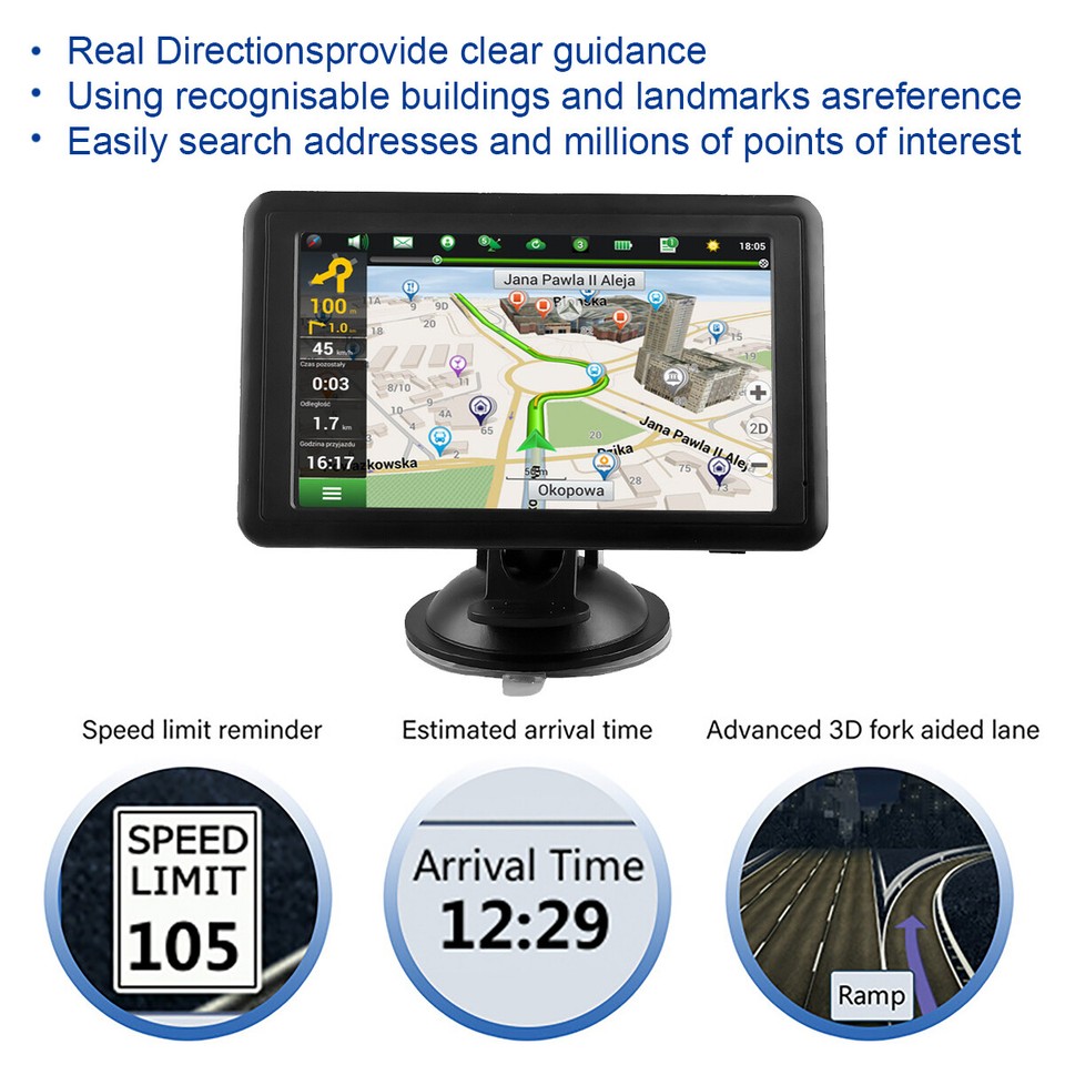 2025 7" Truck Sat Nav HGV Lorry LGV UPDATED UK Europe Maps Keyfuels ...