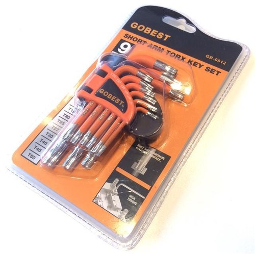 GOBEST torx security tamper proof allen key set 9 pcs, short, T10-T50 ...